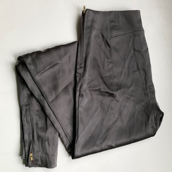H&M | Pants & Jumpsuits | Gunmetal Sheeny Party Fitted Pants | Poshmark